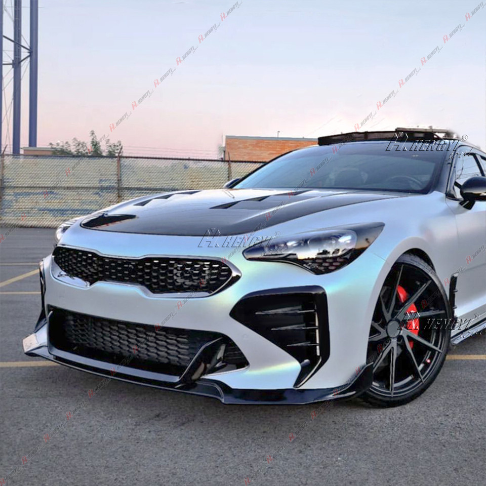 For KIA Stinger 2017-2023 Glossy Black Front Bumper Vent Hole Cover ...