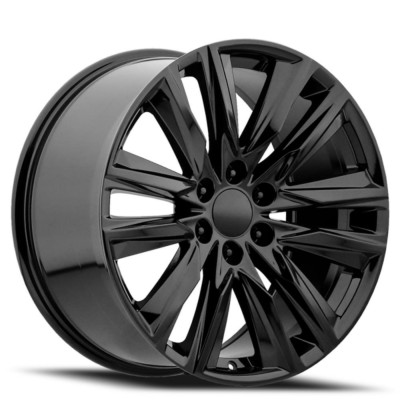 FACTORY REPRODUCTIONS FR 90 Escalade Sport 22X9 6X139.7 ET28 Gloss Blk ...
