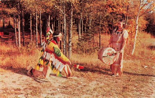 Michigan Native American Indian Chief White Wolf & Wife Anishinabek ...