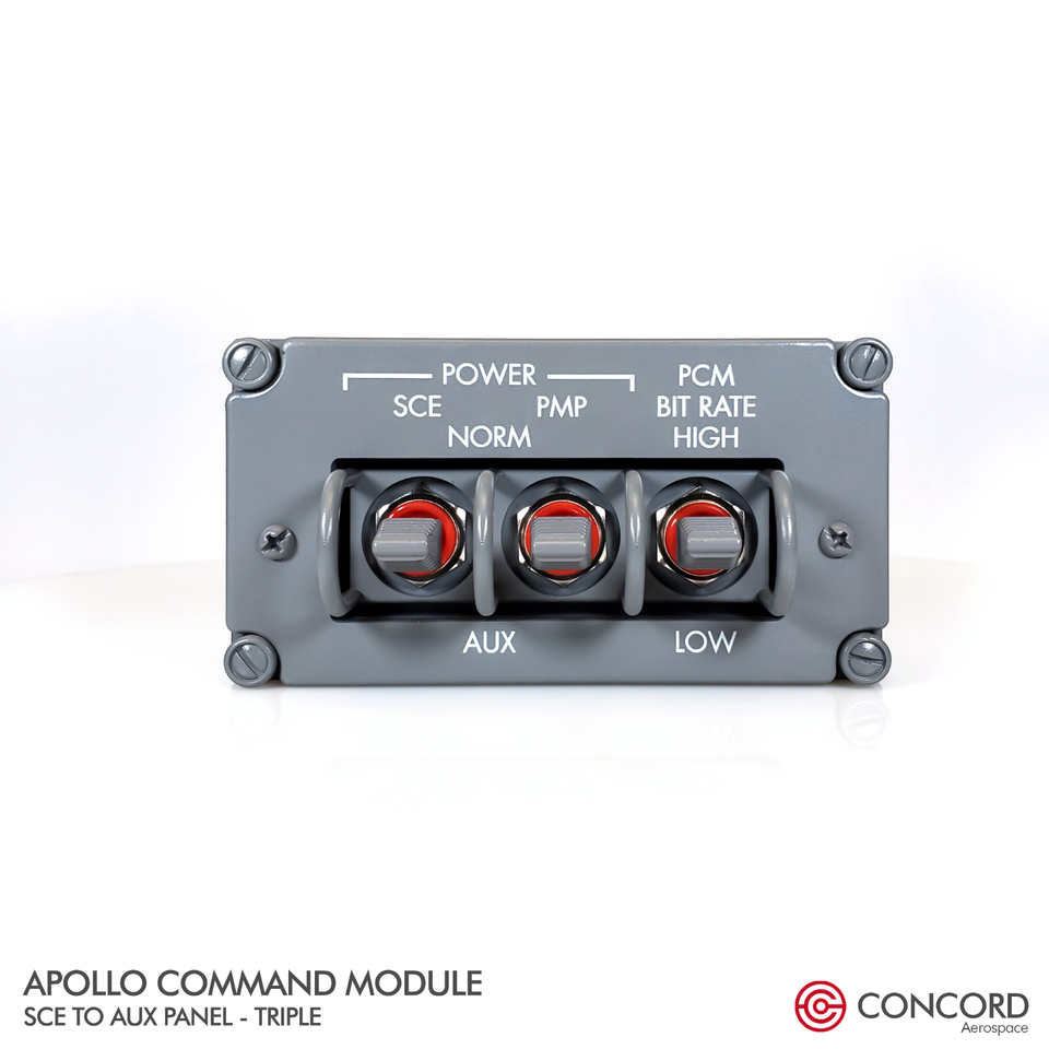 APOLLO COMMAND MODULE TRIPLE SWITCH PANEL - SCE TO AUX REPLICA ...