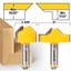 2 Bit Rabbet Miter Joinery Router Bit Set - 1/2" Shank - Yonico 15233 ...
