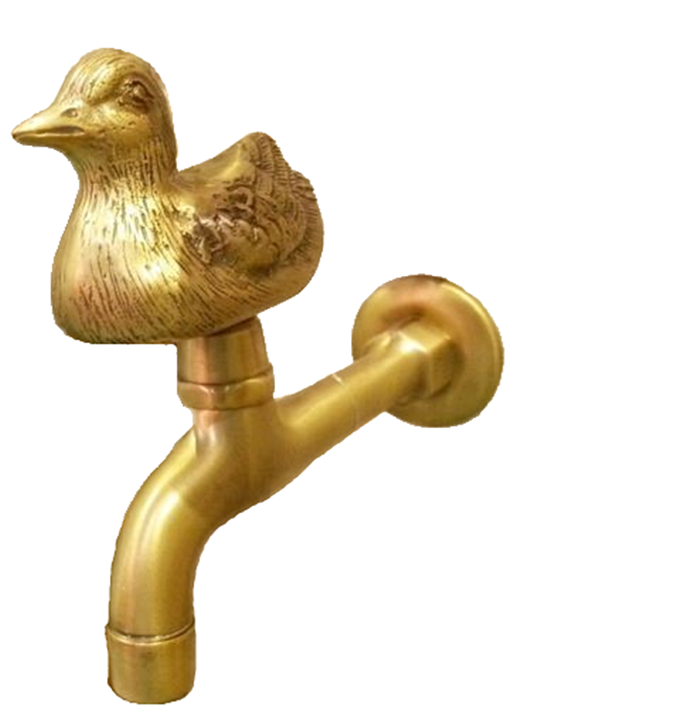 Brass Sink Basin Long Tap Faucet Duck Spigot Vintage Water Home Decor ...