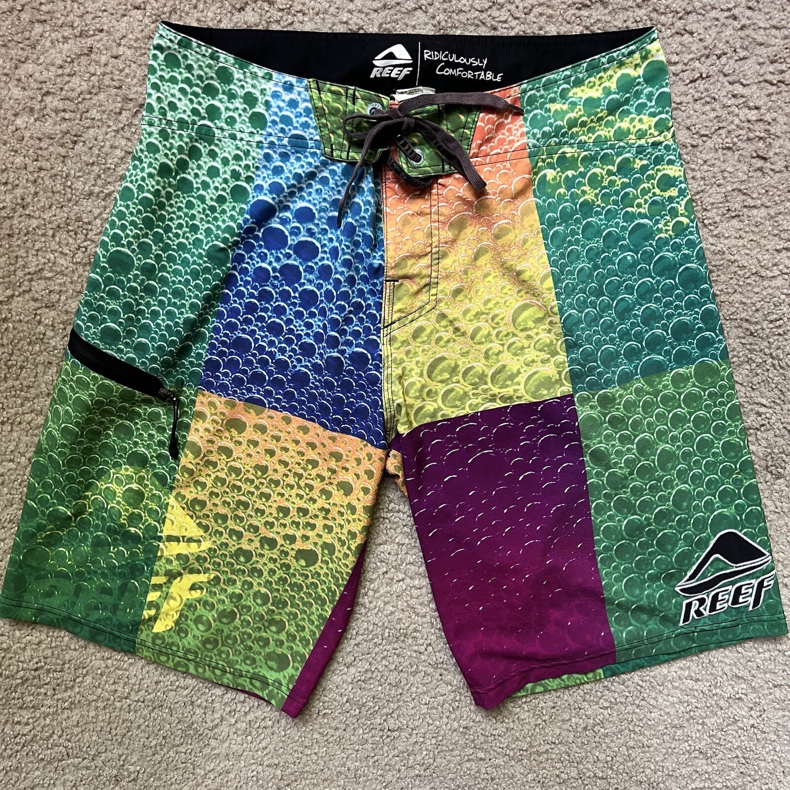 Reef Board Shorts Swim Trunks Men 32 Yachting Surfing Colorful Water ...