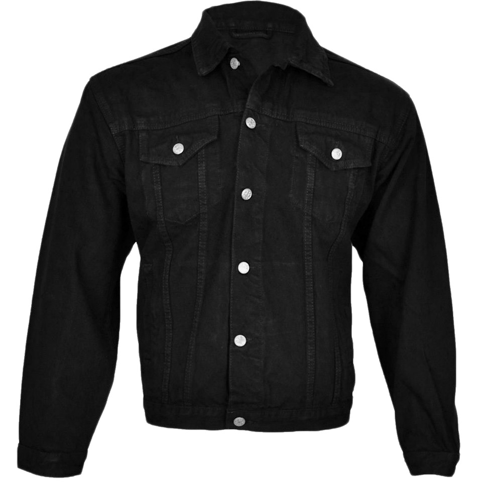 MENS DENIM JEANS JACKET CAUSAL CLASSIC TOUGH HEAVY DUTY WORK WEAR ...