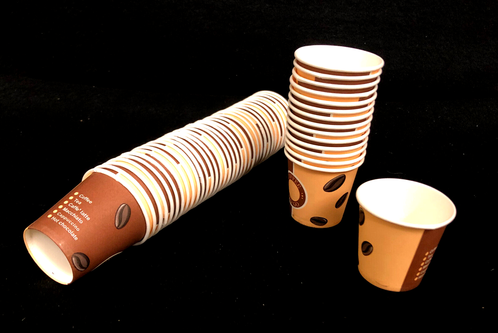 100pc Small Disposal Paper Cups 2.5 Oz Espresso Coffee Cup Wt Patterns ...