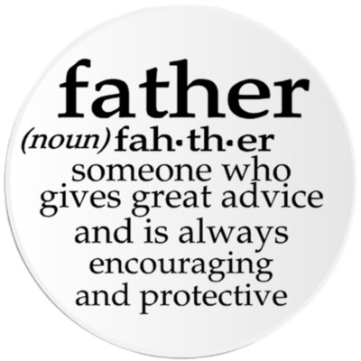 Father Definition - 3 Pack Circle Stickers 3 Inch - Father's Day Daddy ...