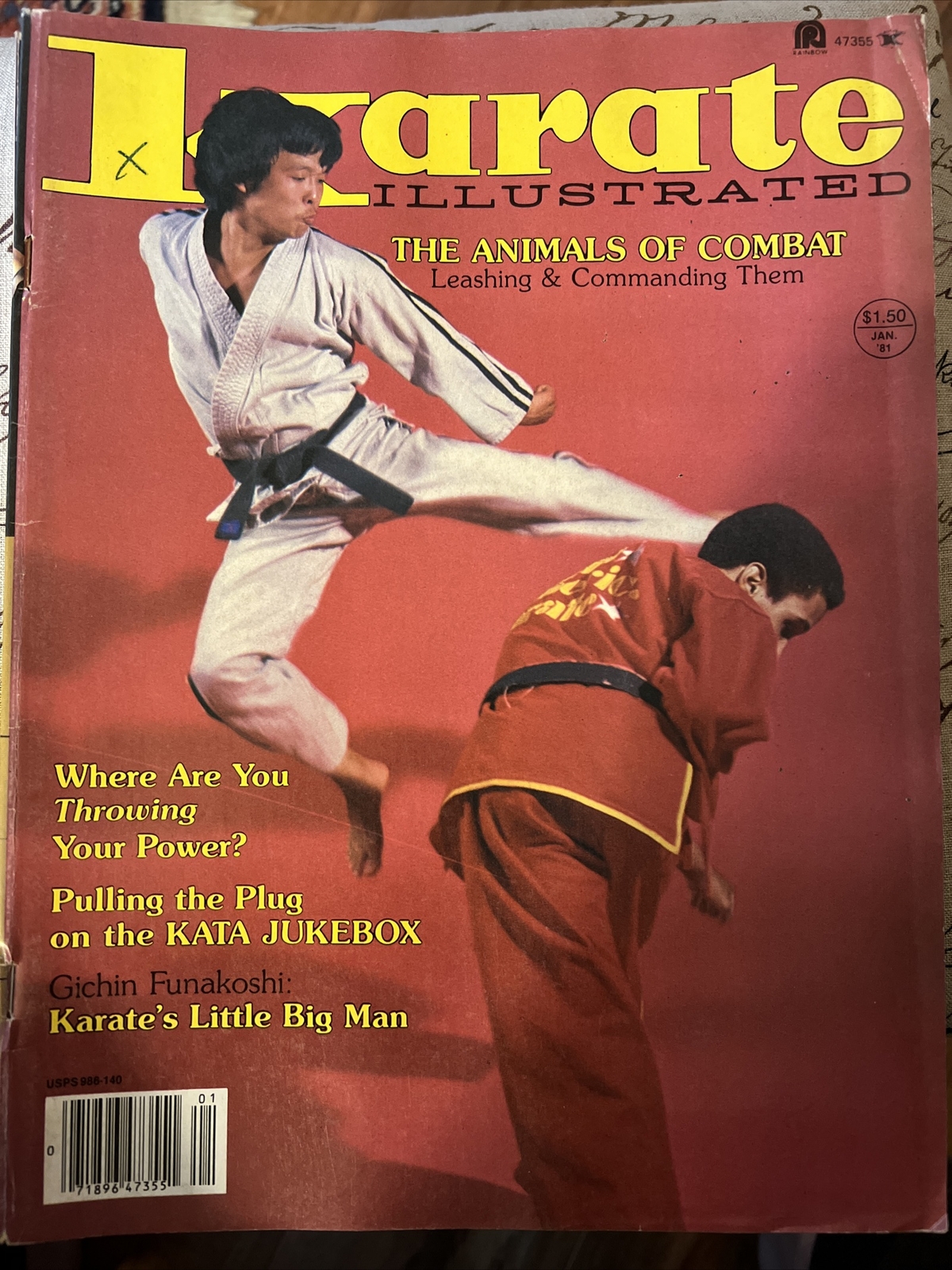 JAN 1981 KARATE ILLUSTRATED martial arts magazine - GICHIN FUNAKOSHI | eBay