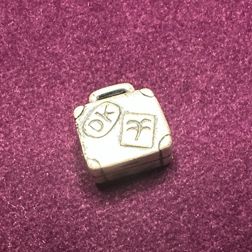 Vintage PANDORA Sterling 925 ALE Retired Suitcase Travel Charm 790362 ...
