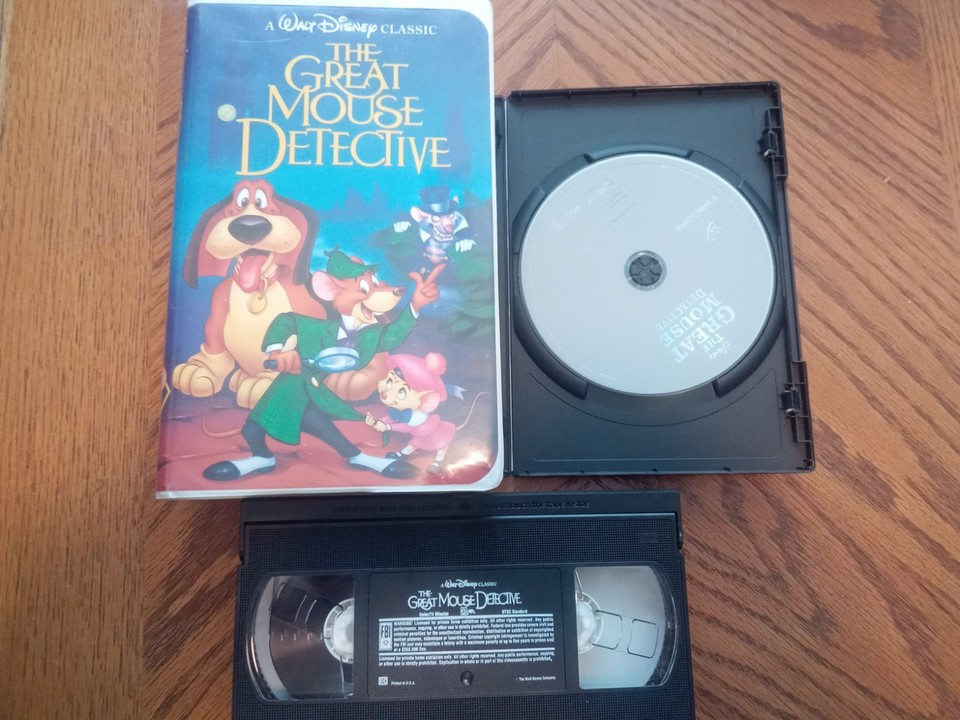 The Great Mouse Detective VHS Black Diamond Clamshell DVD Mist Edition ...