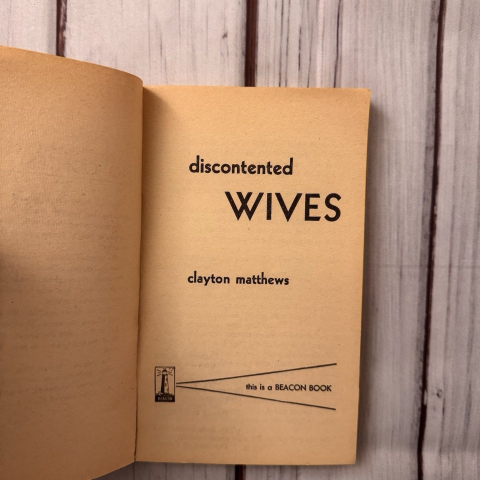 DISCONTENTED WIVES 1961 Beacon BA407F Clayton Matthews Vintage GGA ...