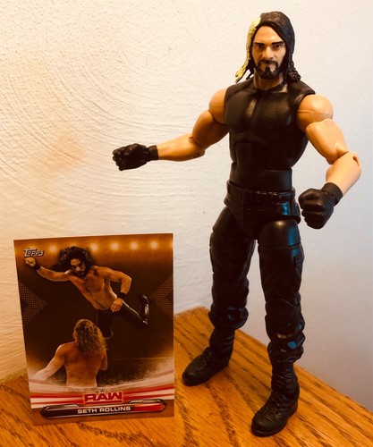 SETH ROLLINS very cool WWE wrestling ELITE FIGURE + BONUS raw smackdown ...