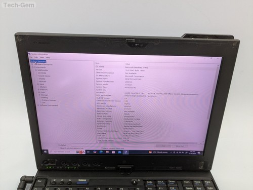 Lenovo ThinkPad X201 Tablet 12.1" i7-L620, 4GB RAM, 500GB HDD, Win 10 ...