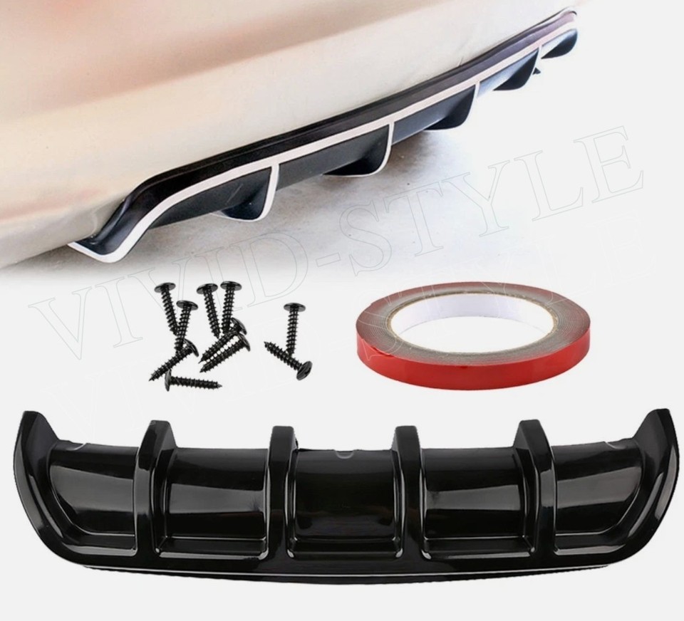 For VAUXHALL INSIGNIA ASTRA CORSA GLOSS BLACK REAR DIFFUSER SPOILER ...