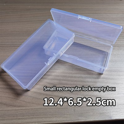Rectangular Lock Empty Box Transparent Plastic Spare Parts Tool Storage ...