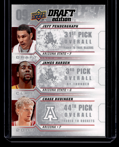 James Harden Rookie Upper Deck Draft Edition 2009-10 Card #D-ARZ RC ...
