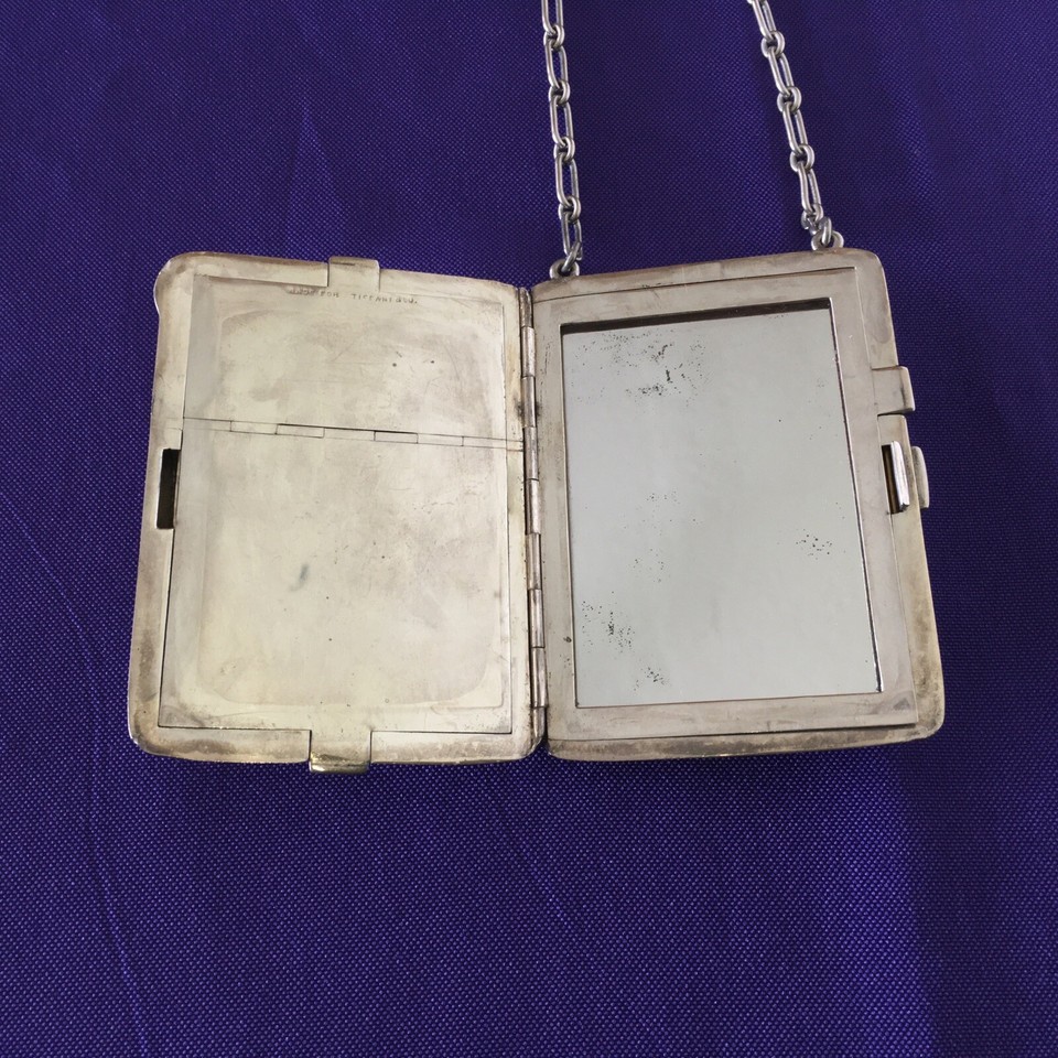 Tiffany Antique Sterling Silver Coin-Compact Powder Purse Dance Card ...