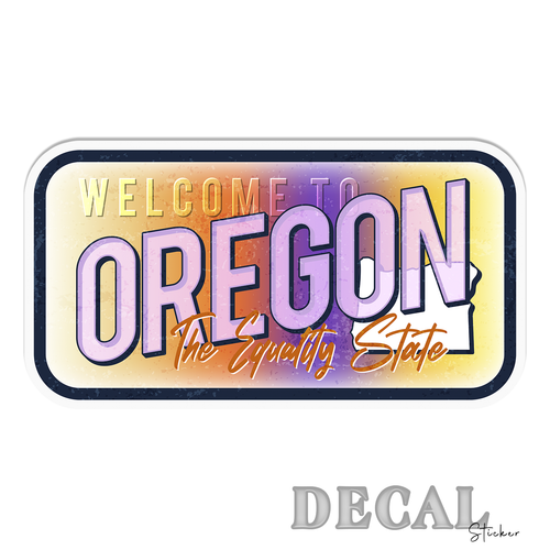 Welcome To Oregon Vintage Reprint Vinyl Decal Sticker Indoor Outdoor 4 ...