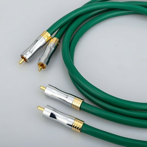 MCINTOSH Silver Plated Shielded HiFi RCA Audio Line Signal Interconnect ...