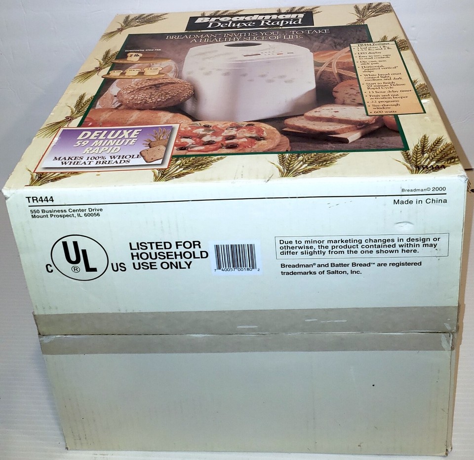 BREADMAN Deluxe Rapid TR444 Automatic Breadmaker Machine Bread Maker-1 ...