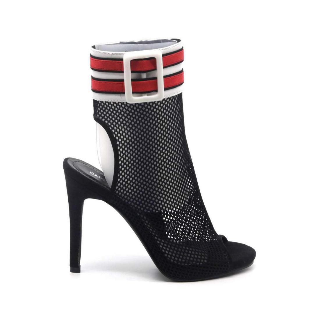 Netted mesh Open Toe Ankle Boot booties High Heels Stilettos Pump Size ...