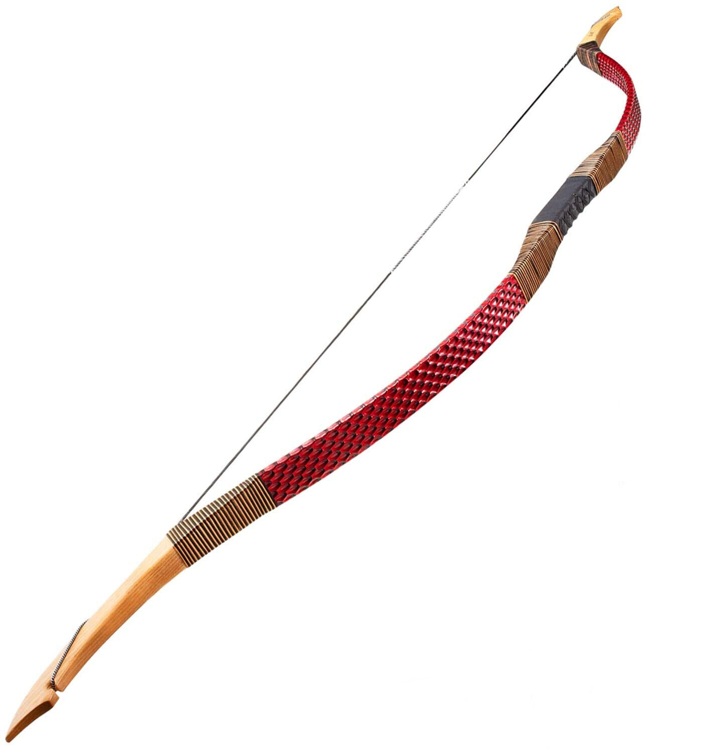 30-60Lbs Handmade Traditional Snakeskin Pattern Mongolia Longbow ...