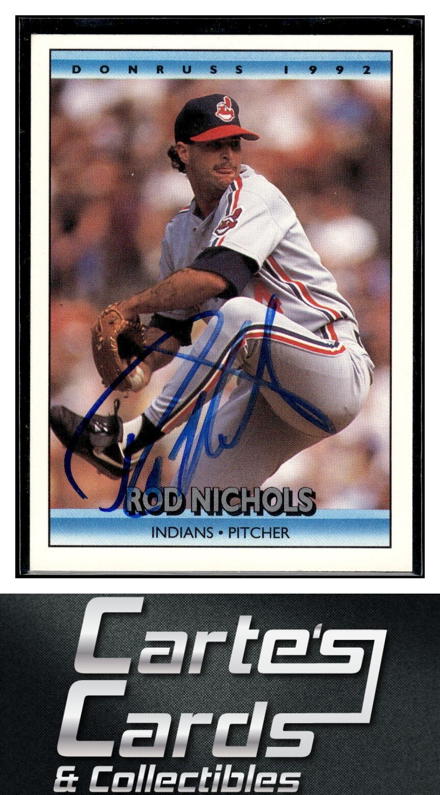 Rod Nichols 1992 Donruss #194 Cleveland Indians TTM/IP Signed ...