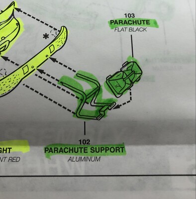Dual PRO STOCK Drag Race Chute Parachute W Mount Search 1:25 RVL LBR ...