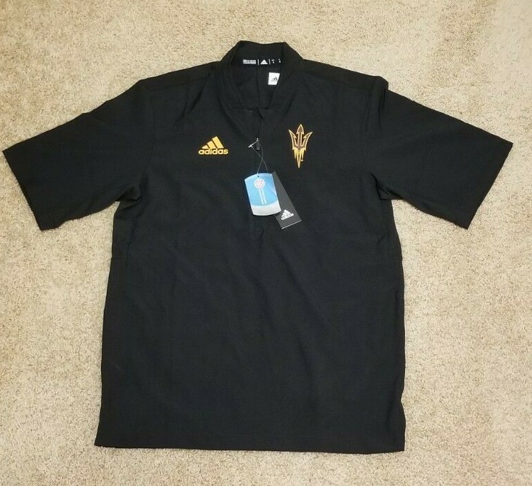 Arizona State Sun Devils ADIDAS Short Sleeve Baseball Pullover Jacket ...