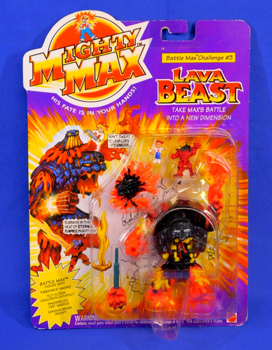 MIGHTY MAX BATTLE CHALLENGE #3 LAVA BEAST FIGURE 1994 BLUEBIRD MOC ...