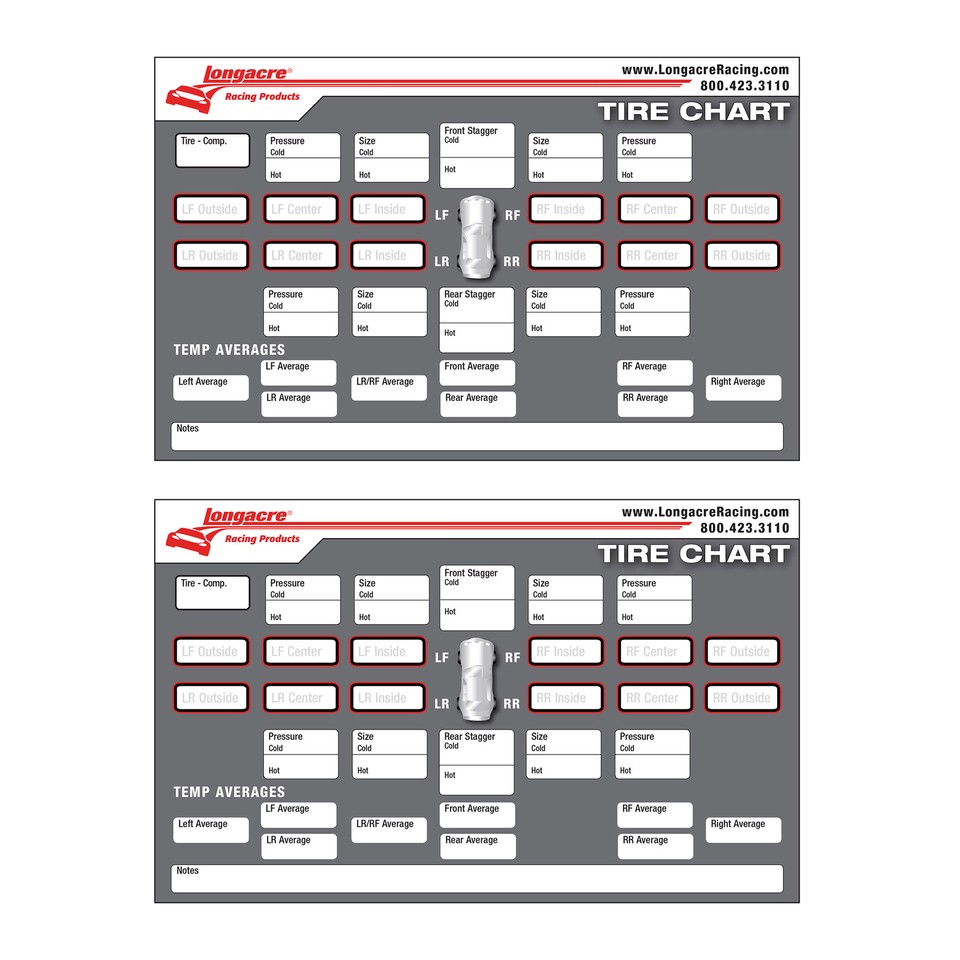 Longacre Chassis Setup Sheet & Tyre Chart - Race/Rally/Karting ...
