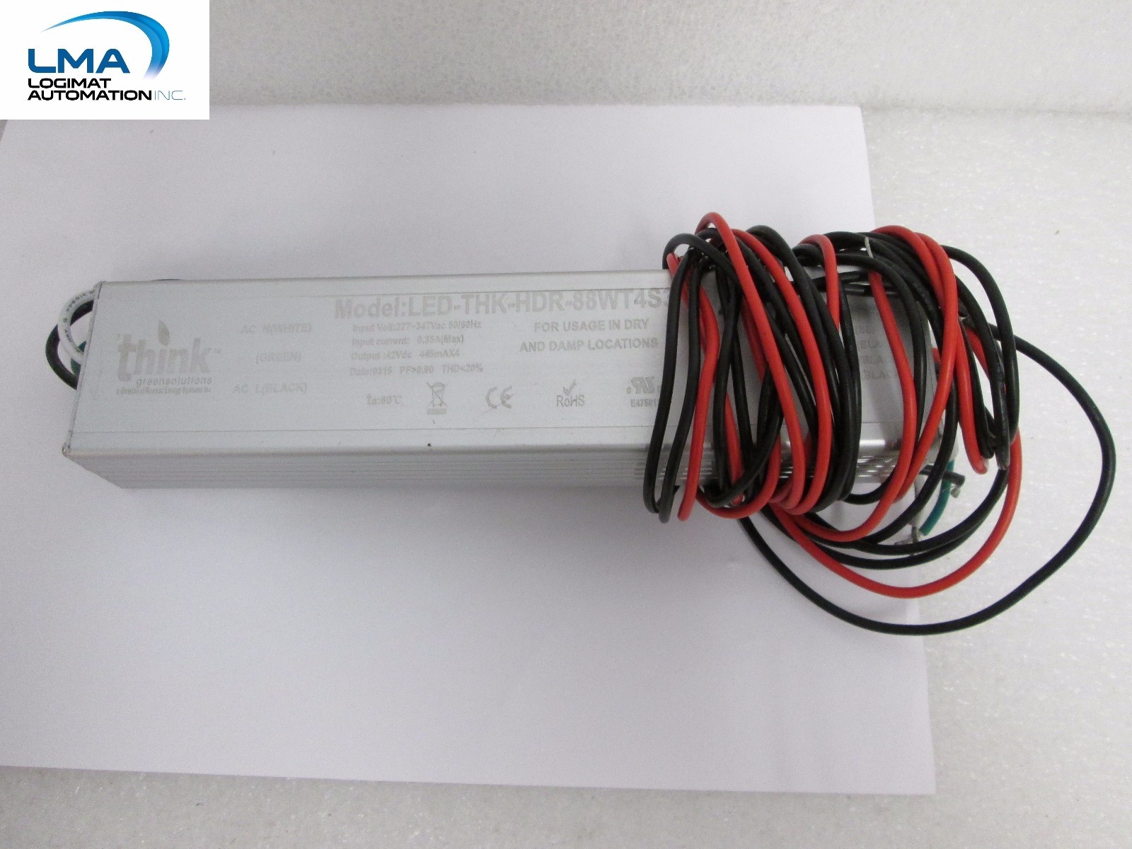 THINK LED-THK-HDR-88WT4S3 LAMP BALLAST 277-347V 0.35A 42VDC LED DRIVER ...