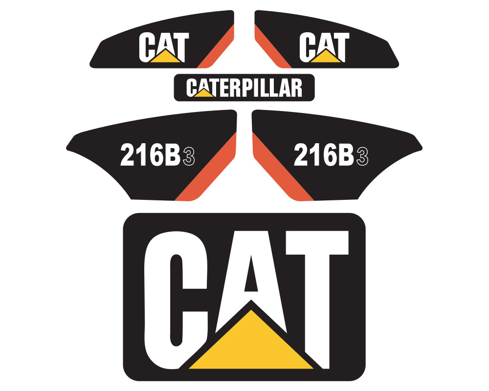 216B3 v2 CAT Decals Stickers Skid Steer Set Kit - FREE SHIPPING | eBay