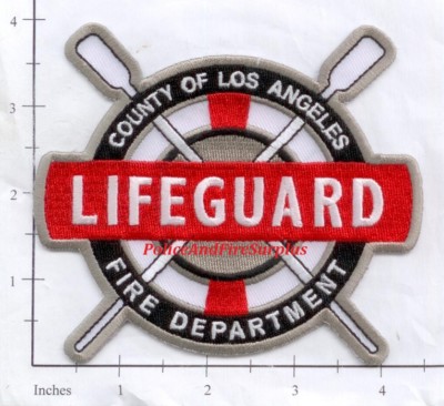 California - Los Angeles County CA Lifeguard Fire Dept Patch v1 | eBay