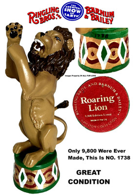 Hamilton Coll. Ringling Bros. Barnum & Bailey Circus Roaring Lion Metal ...