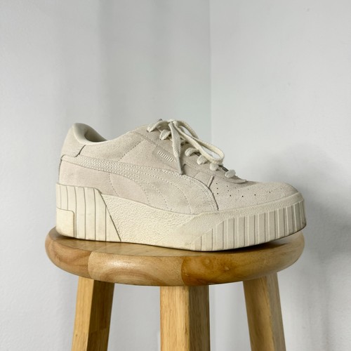 Puma Cali Wedge Tonal Platform Chunky Sneakers Marshmallow Size 9 1/2 ...
