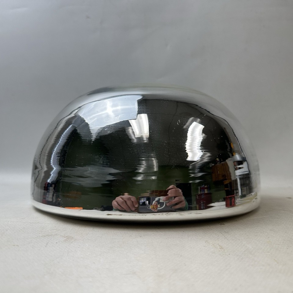 Mercury Glass Serving Display Bowl Concave Convex Double Wall Dish Has ...