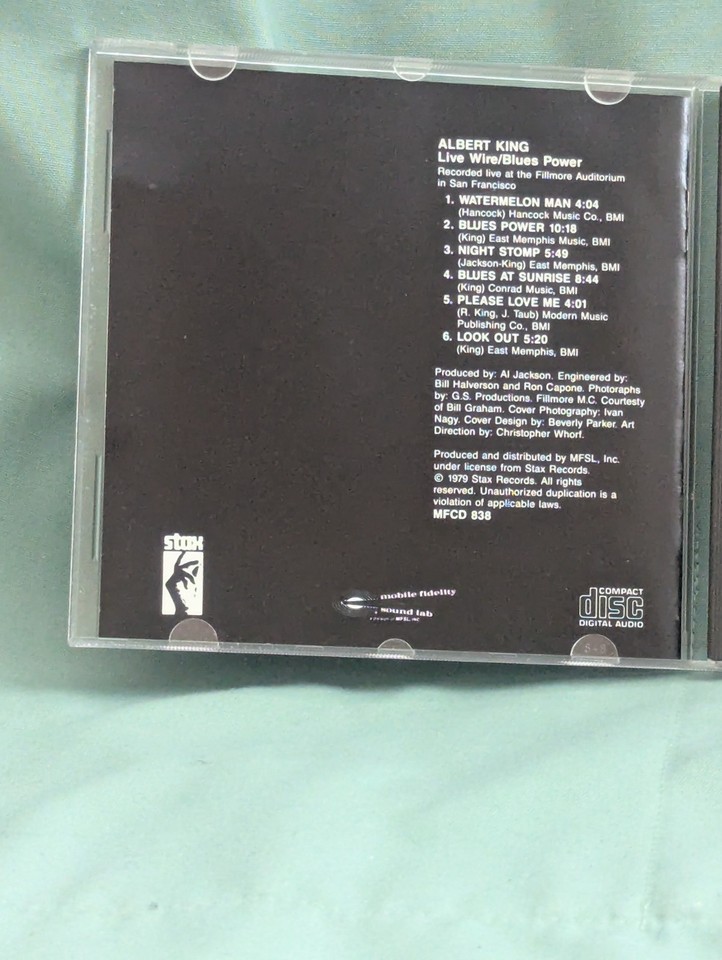ALBERT KING - LIVE WIRE / BLUES POWER - MOBILE FIDELITY CD | eBay
