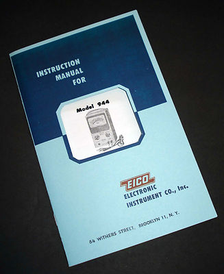 Manuals & Books - Eico Model