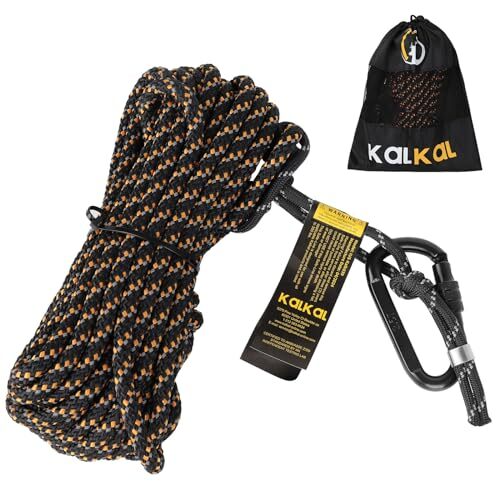 Kalkal Tree Stand Safety Rope, 30FT Reflective Lifeline Hunter Safety ...