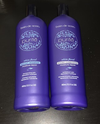 Bain De Terre Purite White Floral Moisture Repair Shampoo & Conditioner ...