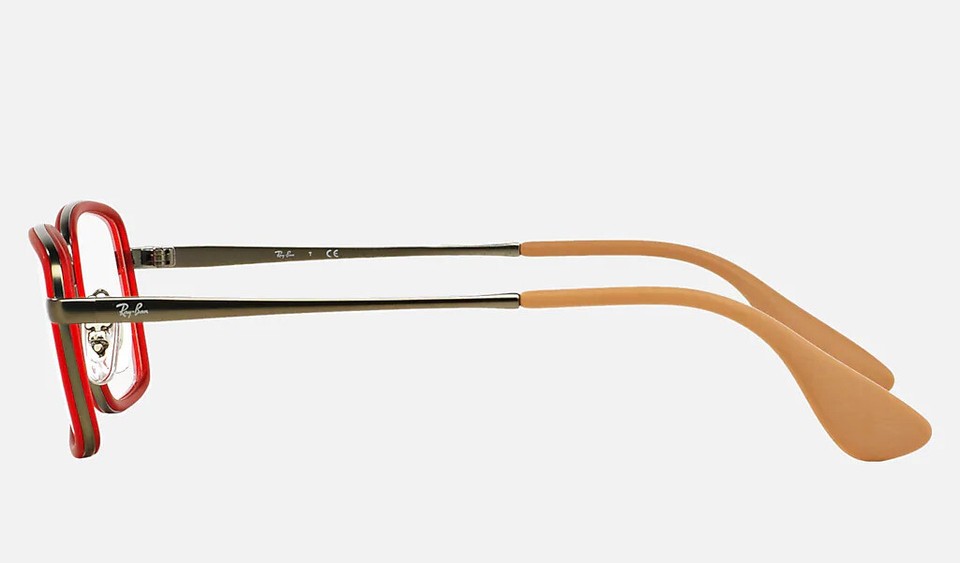 Authentic Ray Ban Eyeglasses RB6336 2867 Gunmetal Red 51mm Rx-ABLE | eBay