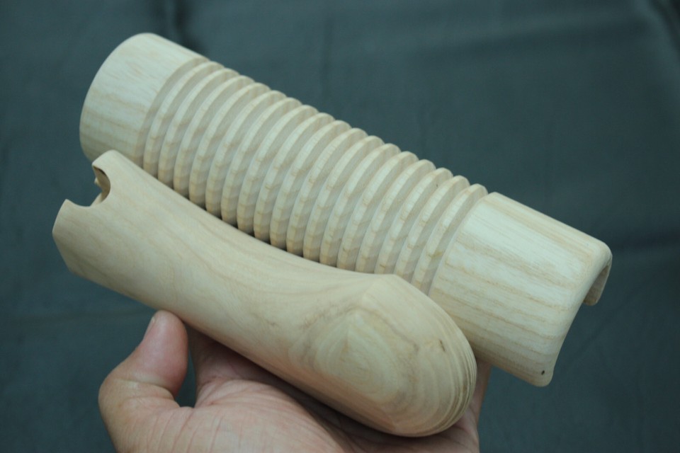 MOSSBERG 590 SHOCKWAVE 12 GA WOOD STOCK & FOREND BIRDSHEAD UNSTAINED ...