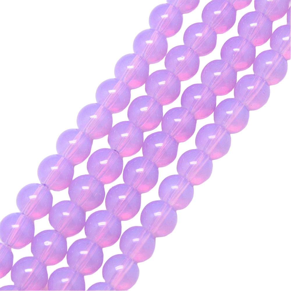 100 x Glass MILKY Transparent Spacer Beads CHOOSE 6mm/8mm Make ...