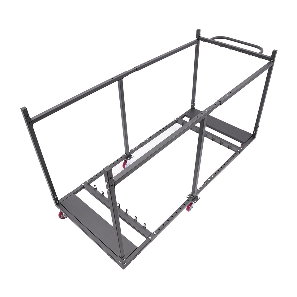Folding Table Rack Dolly Cart W/ Casters Max 8 Round Table 12 Folding ...