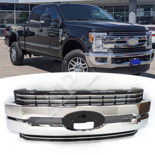 For 2017 2018 2019 Ford F250 F350 F450 Super Duty Bumper Grille Chrome ...