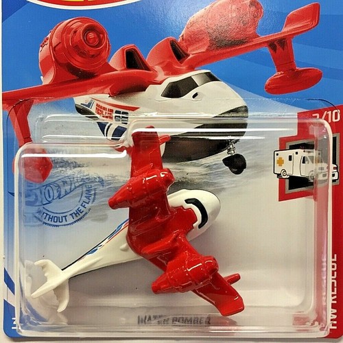 NEW Hot Wheels Water Bomber Red White Airplane Aircraft 2021 No 205 ...