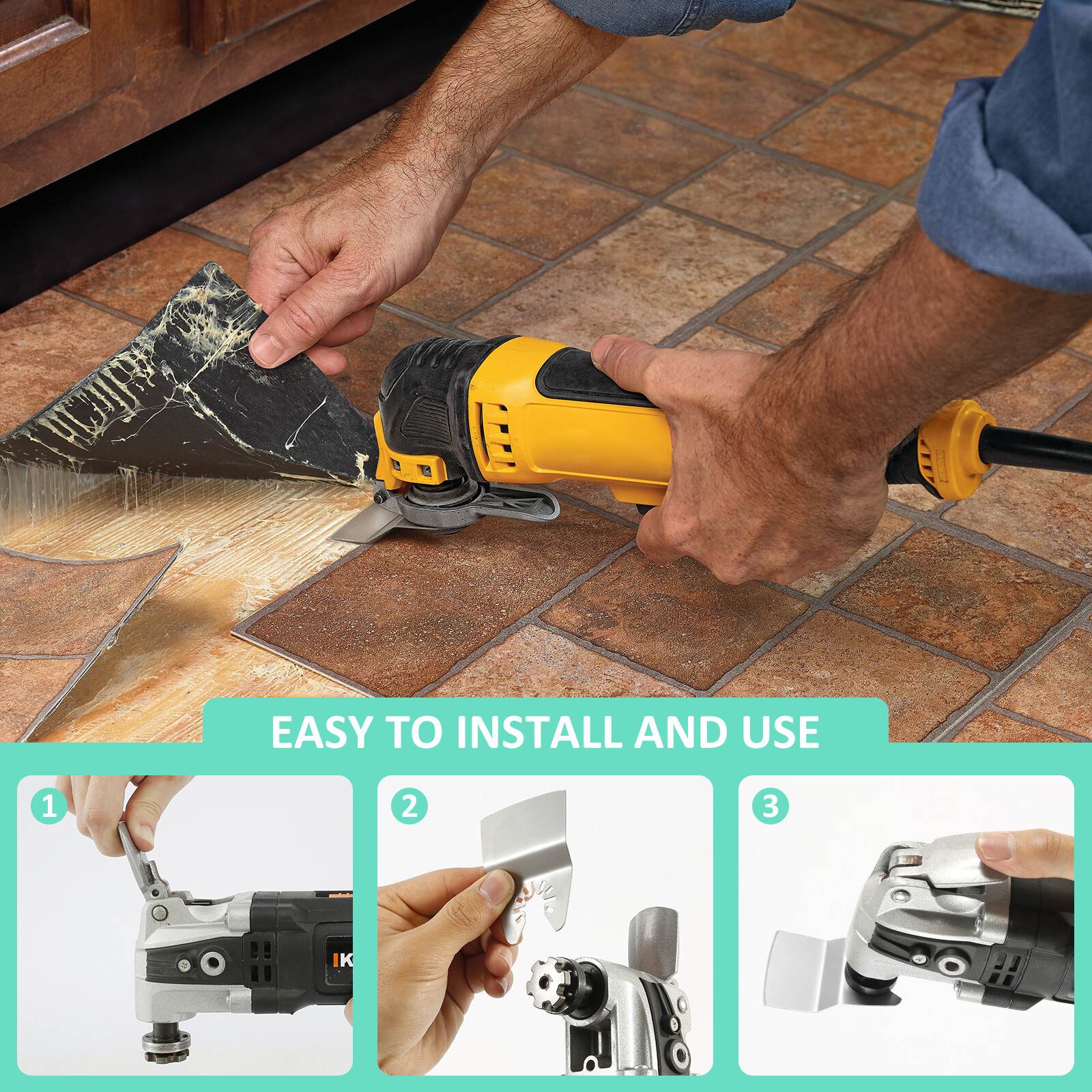 20Pcs Oscillating Tool Scraper Stainless Steel Flexible Multitool ...