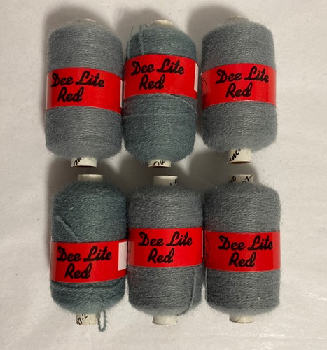 DEE LITE RED Label Thread Lot of 6 Spools Punch Needle Gray 30 | eBay