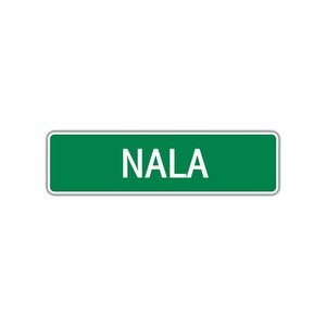 Nala Girls Name Letter Printed Label Wall Art Decor Novelty Aluminum ...