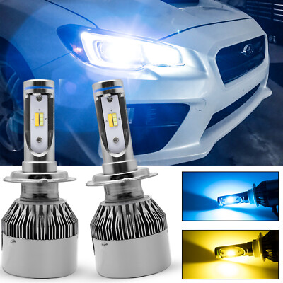 Yellow Blue Dual Color Switch LED Headlight Bulbs for Subaru Outback ...